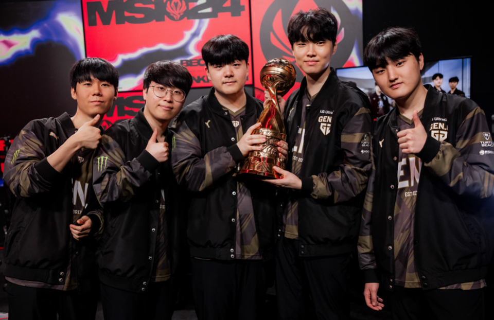 젠지, BLG 3:1로 꺾고 MSI 우승 'MVP 리헨즈'